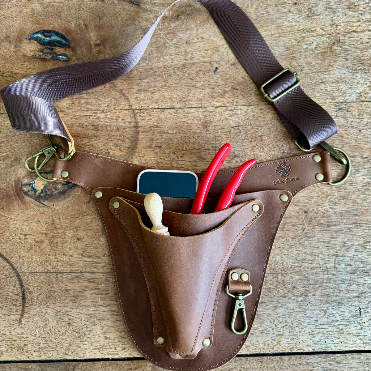 Ultimate Leather Garden Tool Belt & Holder - Extra Rivet Reinforced, M ...