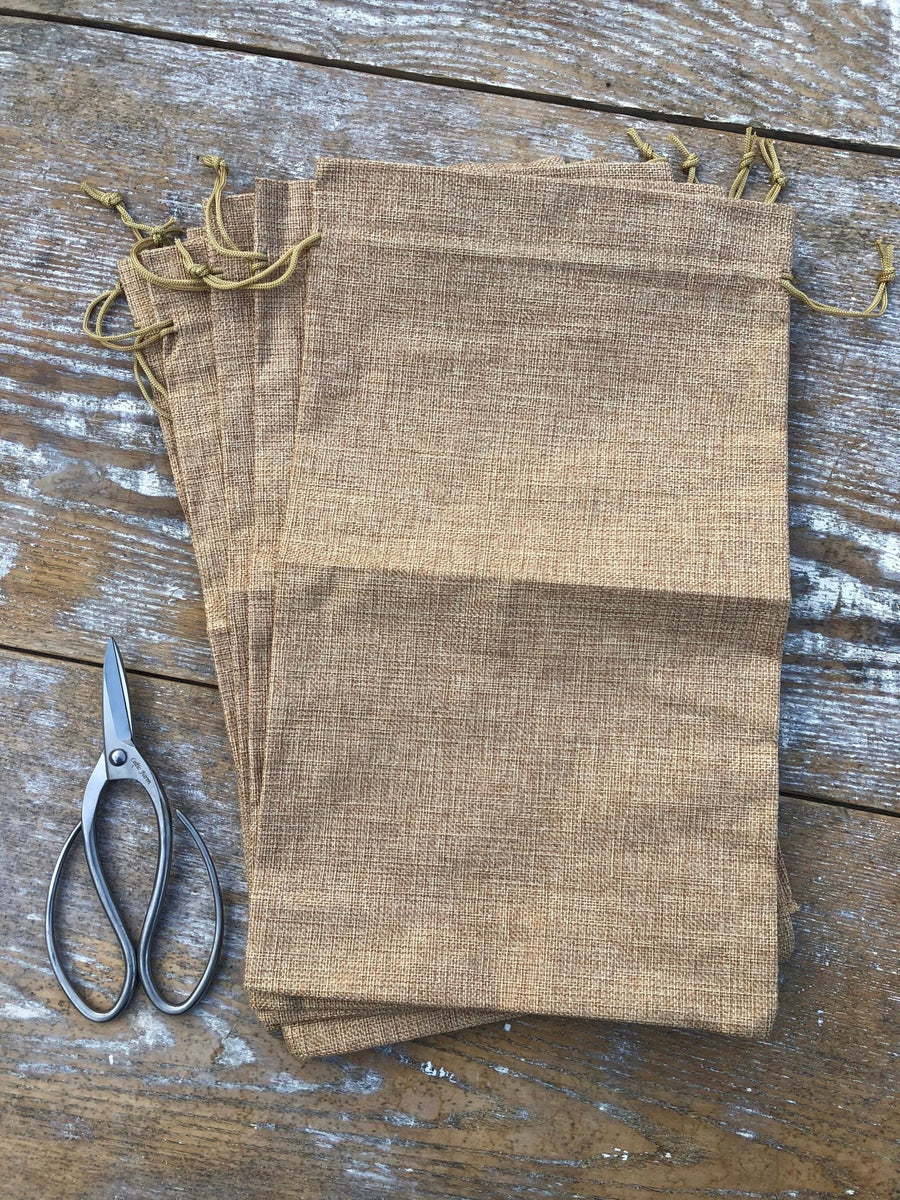 (10) Large Burlap Gift Bags with Drawstring - 10"x16" - Burlap Sacks f ...
